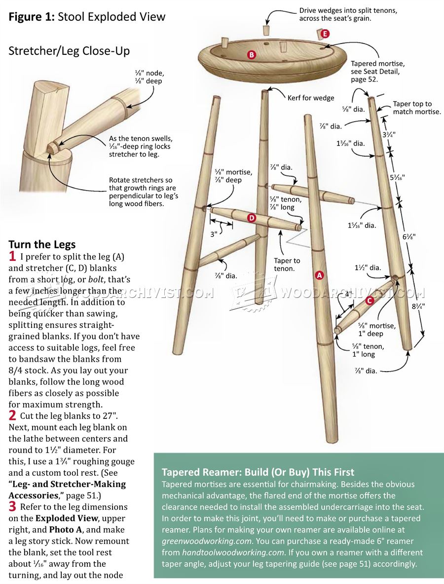 Bar Stool Plans WoodArchivist Bar Stool Plans WoodArchivist