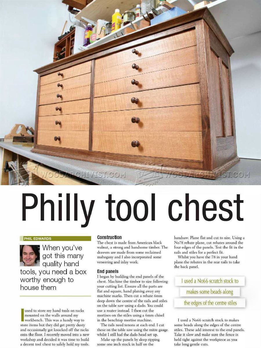 Tool Chest Plans WoodArchivist Tool Chest Plans WoodArchivist