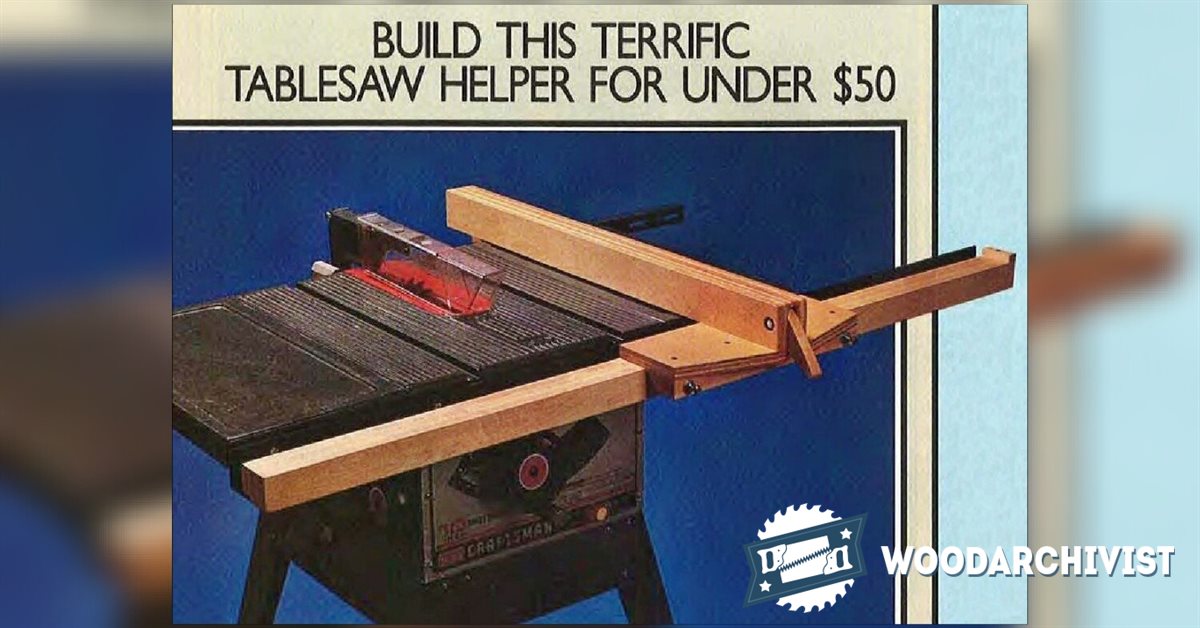  2010 DIY Table Saw Rip Fence WoodArchivist