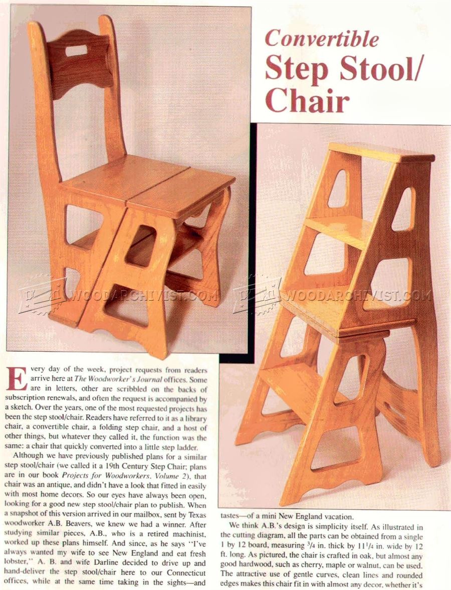 Chair Step Stool Plans WoodArchivist Chair Step Stool Plans WoodArchivist
