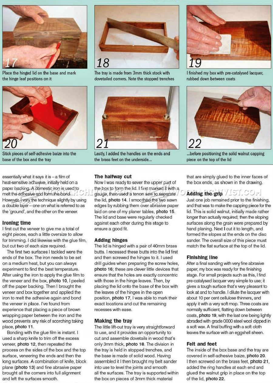 Tea Caddy Trinket Box Plans WoodArchivist