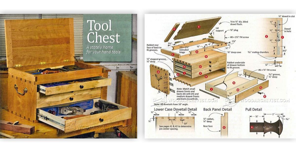 Dovetailed Tool Chest Plans WoodArchivist Dovetailed Tool Chest Plans WoodArchivist