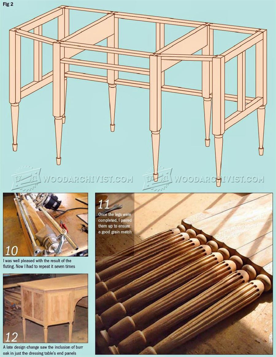 Dressing Table Plans WoodArchivist Dressing Table Plans WoodArchivist