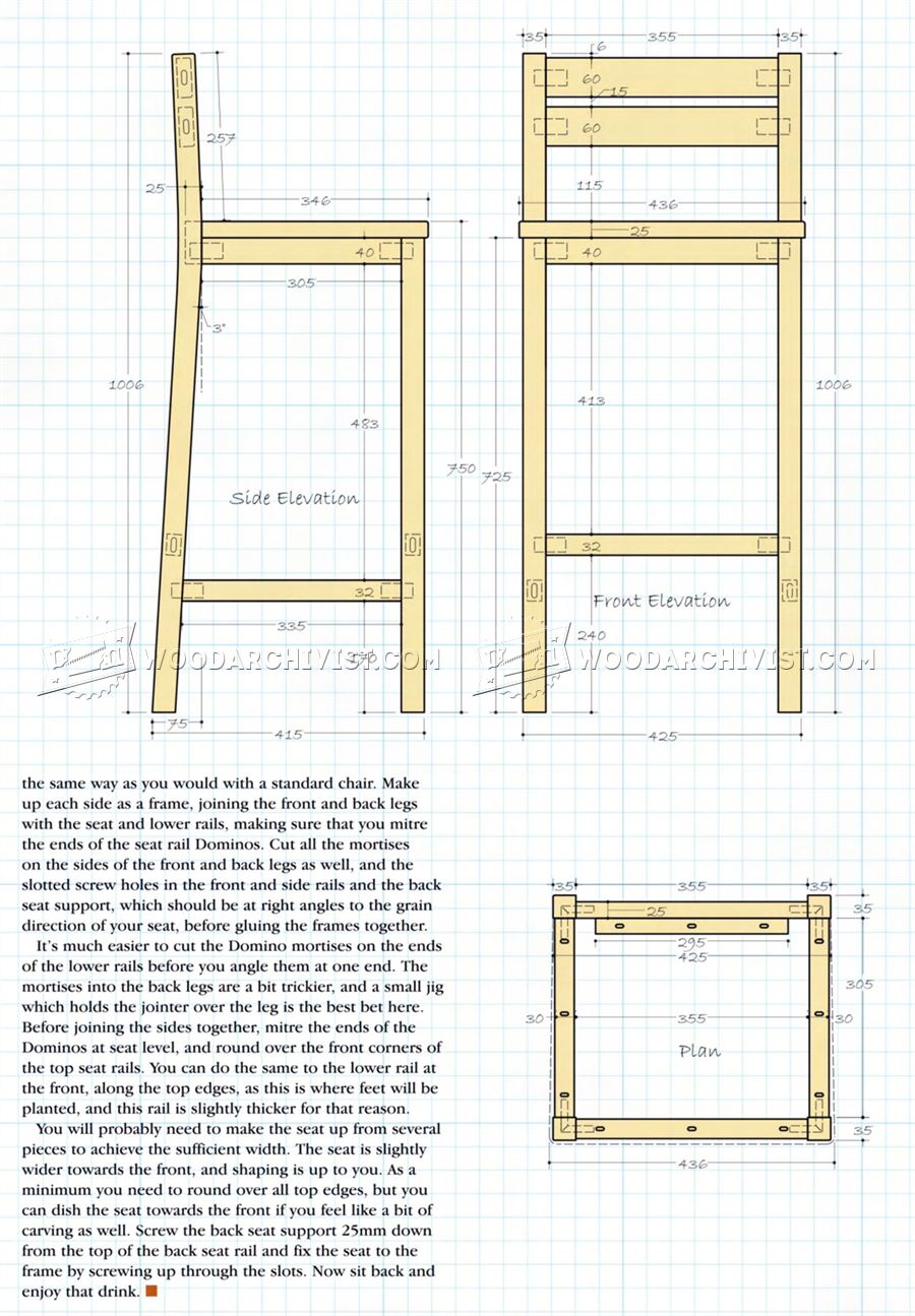 DIY Bar Stools WoodArchivist DIY Bar Stools WoodArchivist