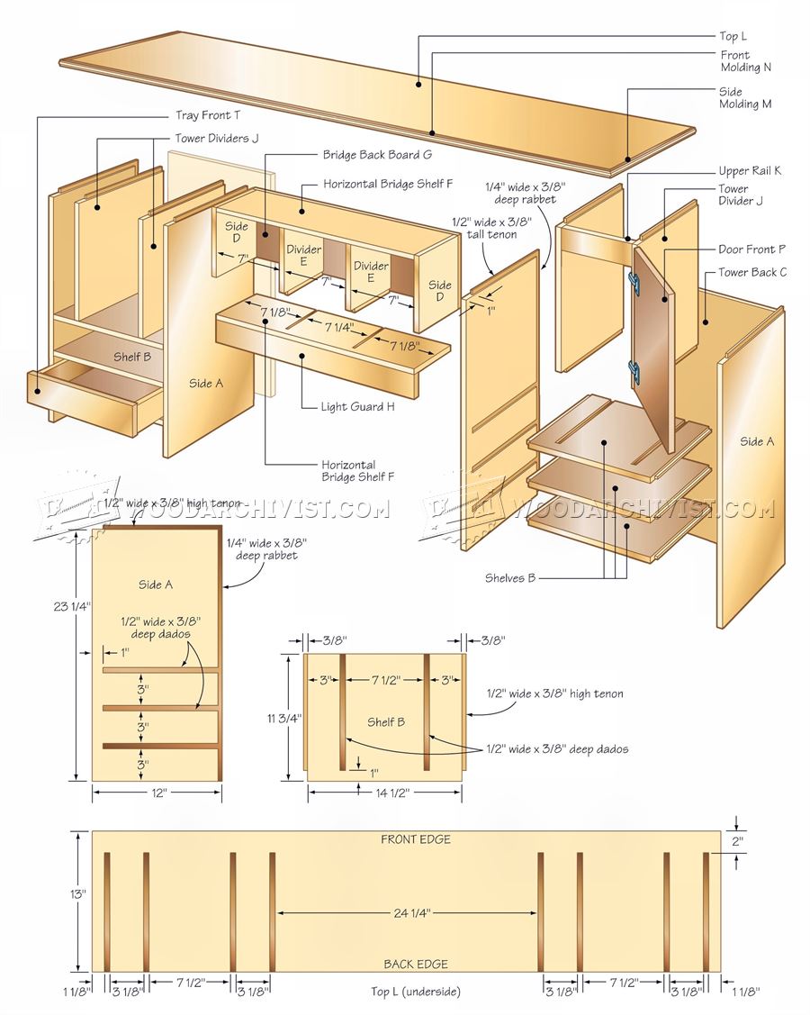 Desktop Organizer Plans WoodArchivist Desktop Organizer Plans WoodArchivist