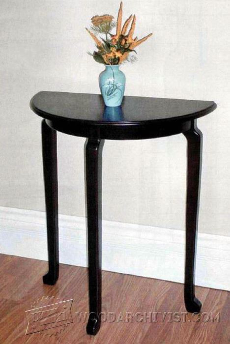 Demilune Table Plans • WoodArchivist