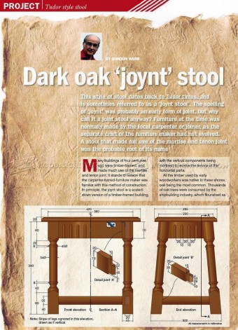 Tudor Style Stool Plan • WoodArchivist