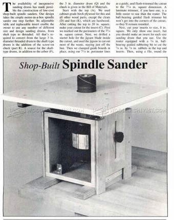 DIY Spindle Sander • WoodArchivist