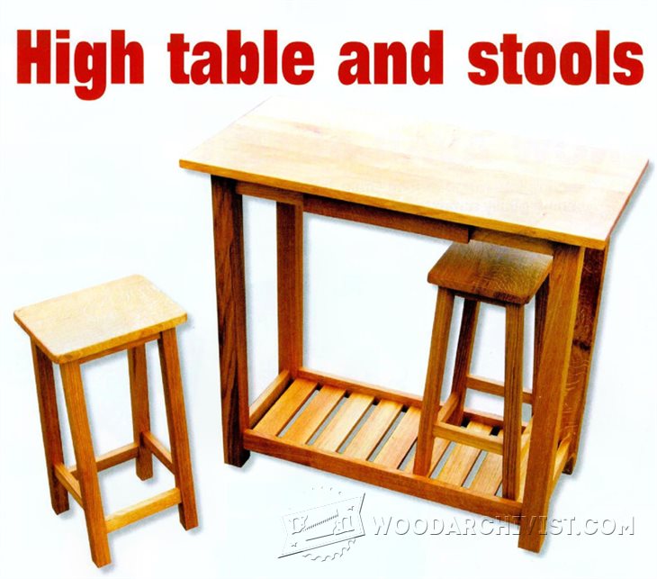 High Table and Stools Plans • WoodArchivist