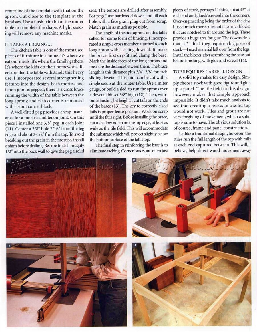 Kitchen Table Plans • WoodArchivist