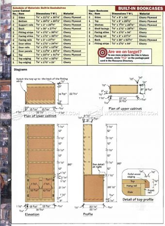 Built In Bookcase Plans • Woodarchivist 4993