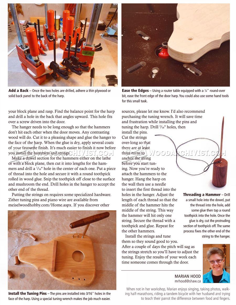 Making Door Harp • WoodArchivist