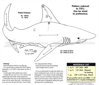Shark - Intarsia Patterns • WoodArchivist