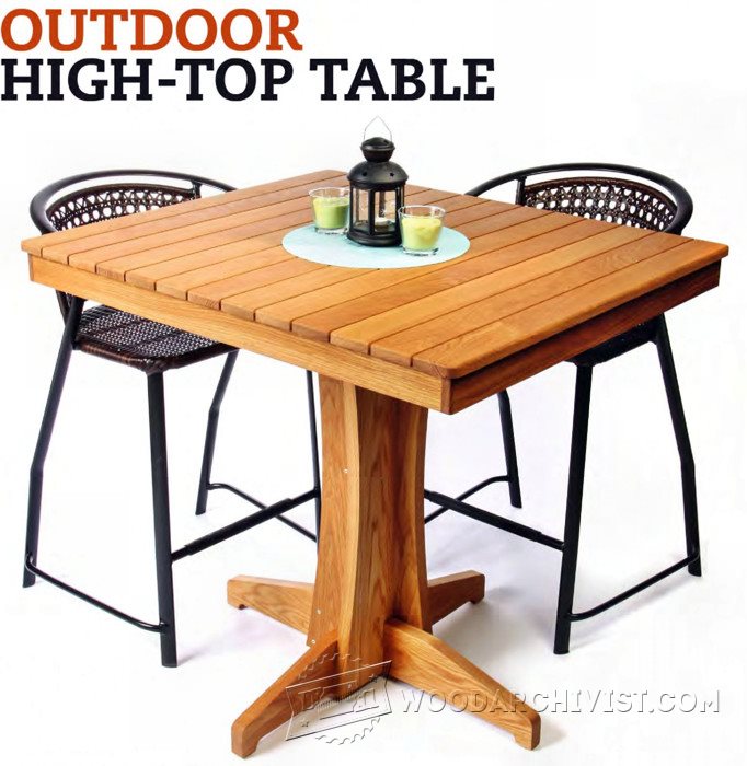 Outdoor High Top Table Plans • WoodArchivist