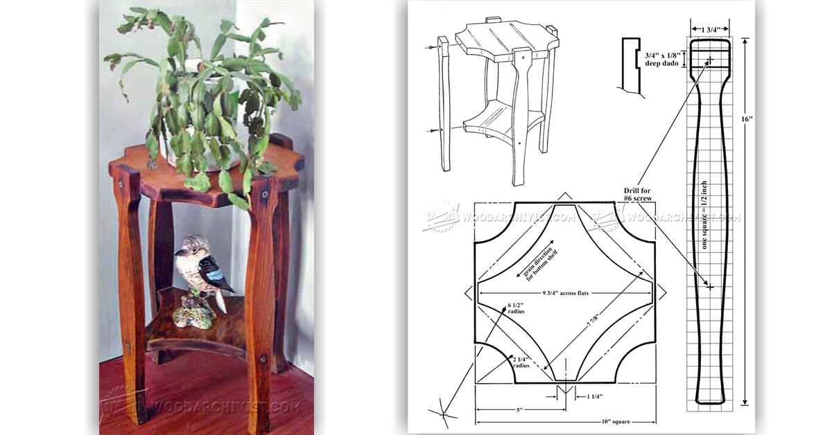 Plant Stand Plans • WoodArchivist