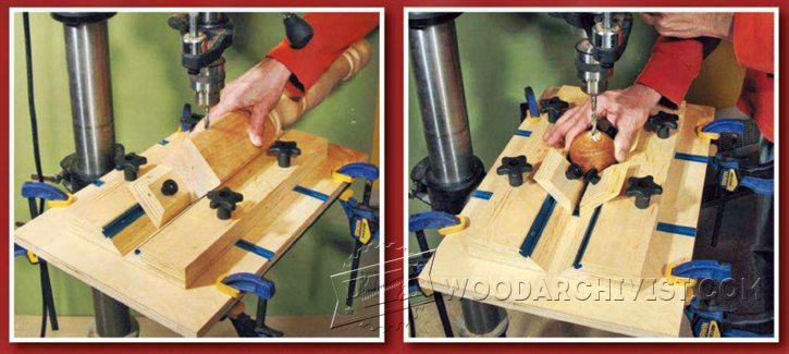 Cylindrical and Round Object Drilling Jig • WoodArchivist