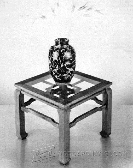 Chinese Tea Table Plans • WoodArchivist