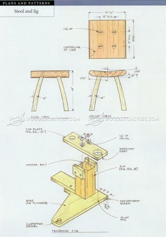 Small Stool Plans • WoodArchivist