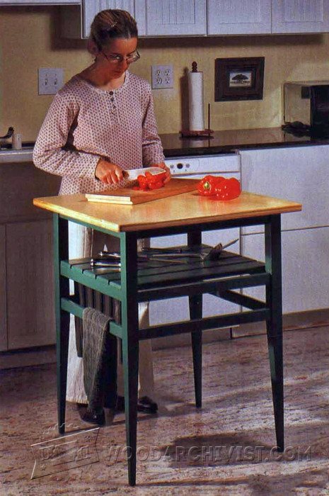 Kitchen Work Table Plans • WoodArchivist