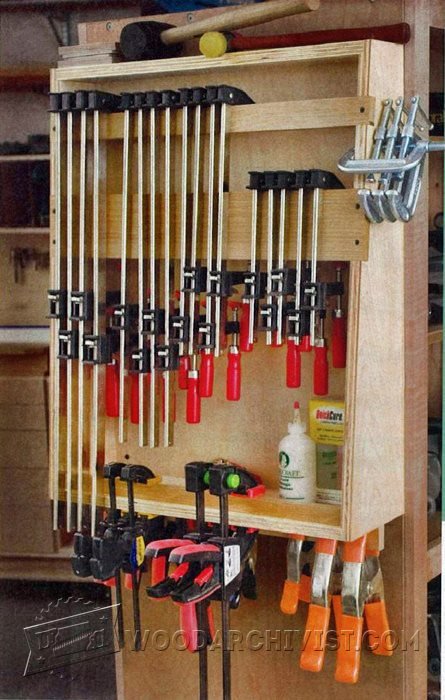 Small Clamp Storage Rack • WoodArchivist
