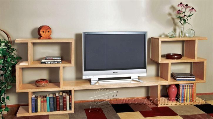 Modular TV Entertainment Center Plans • WoodArchivist