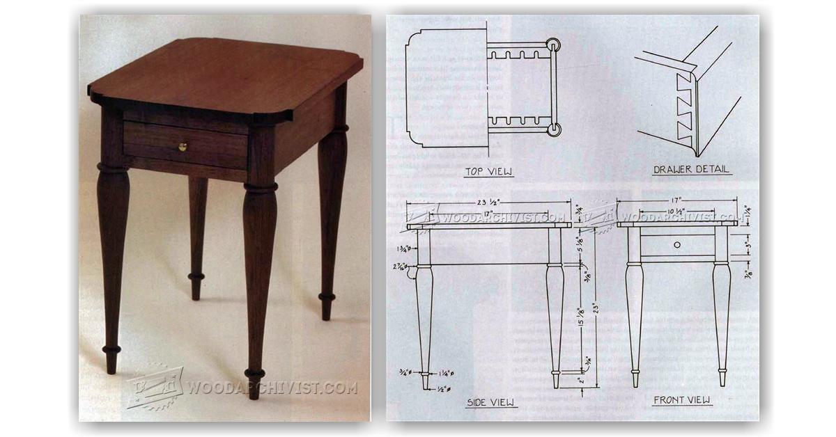 Sheraton Side Table Plans • WoodArchivist