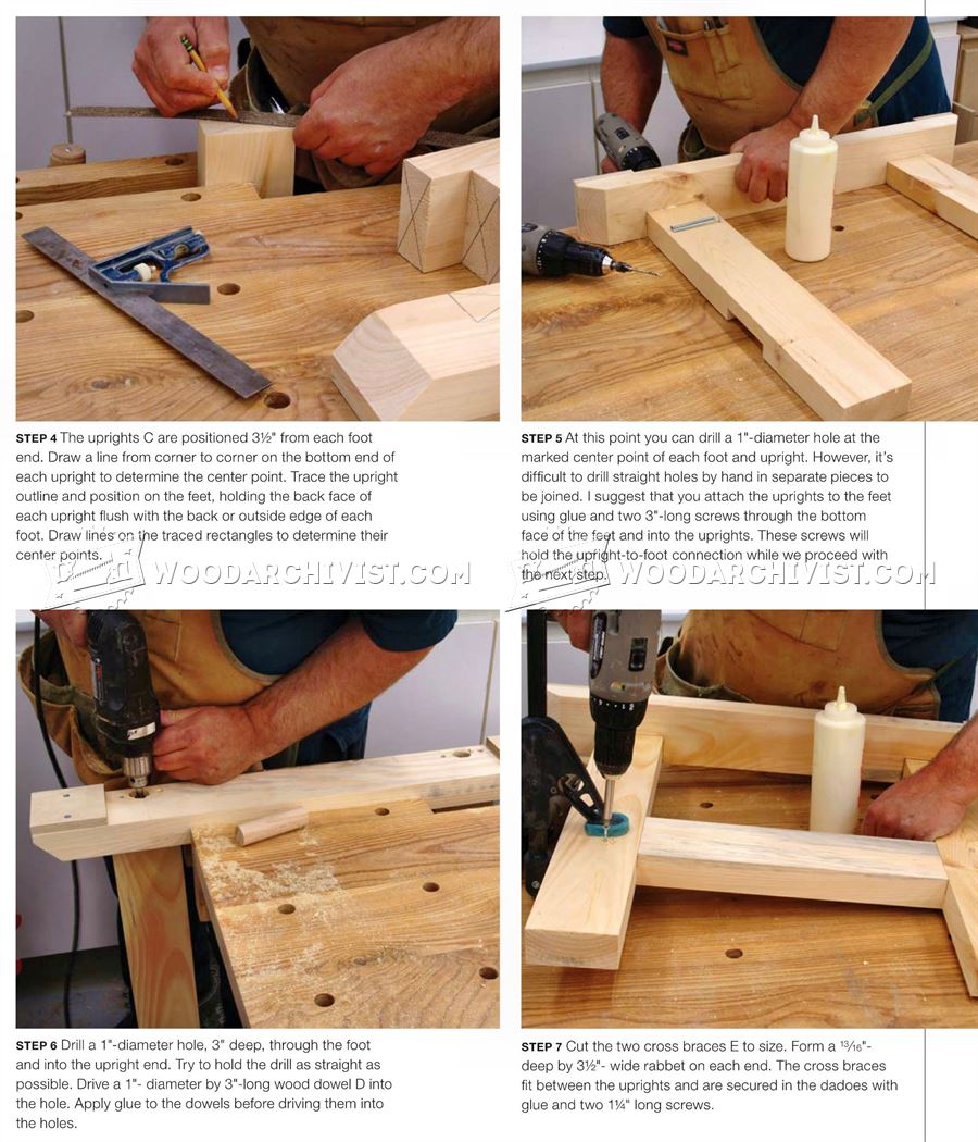 Adjustable Height Worktable Plans • WoodArchivist
