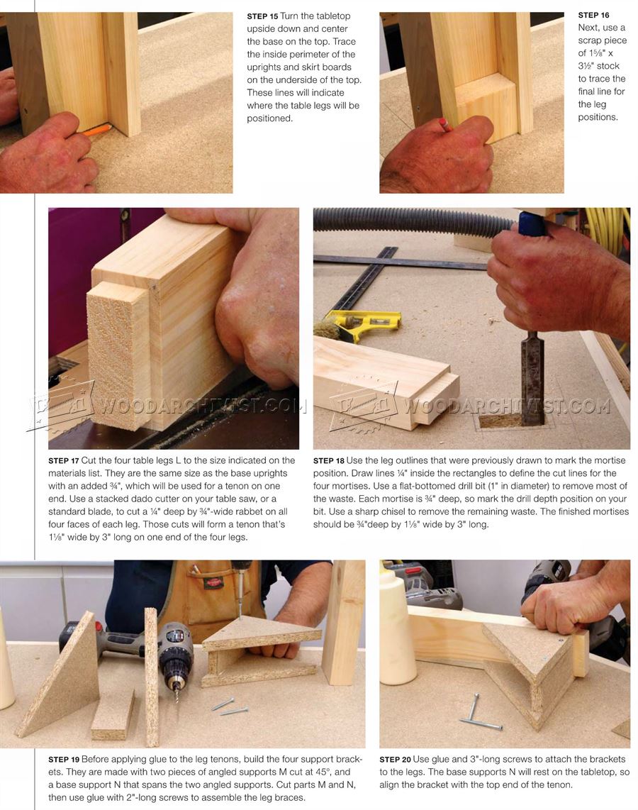 Adjustable Height Worktable Plans • WoodArchivist