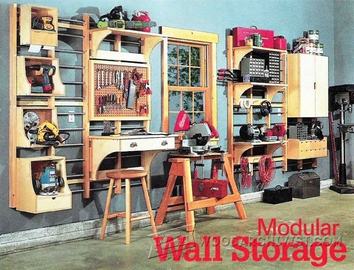 Workshop Modular Wall Storage System • WoodArchivist
