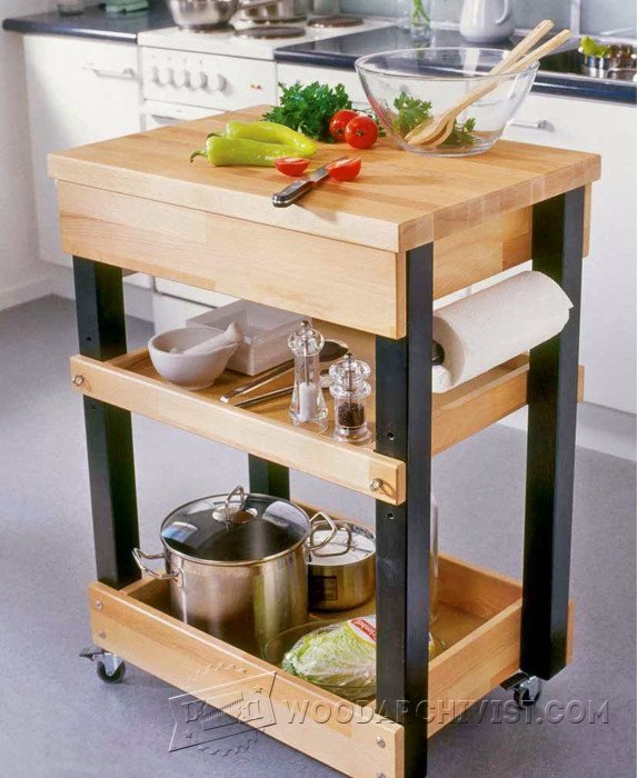 Kitchen Cart Plans • WoodArchivist