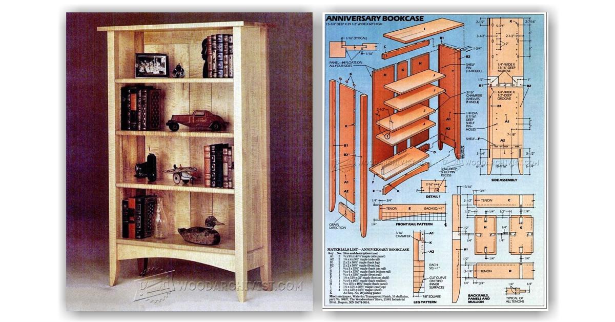 Anniversary Bookcase Plans • WoodArchivist